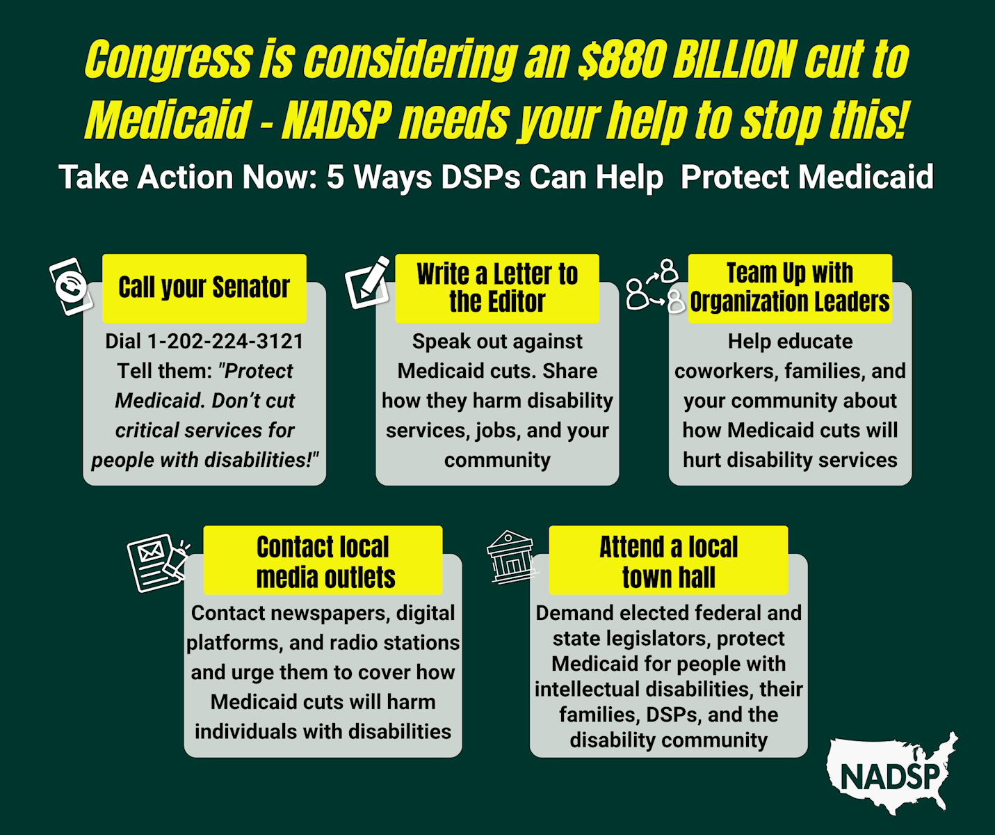 National Alliance for Direct Support Professionals (NADSP) - Advocacy